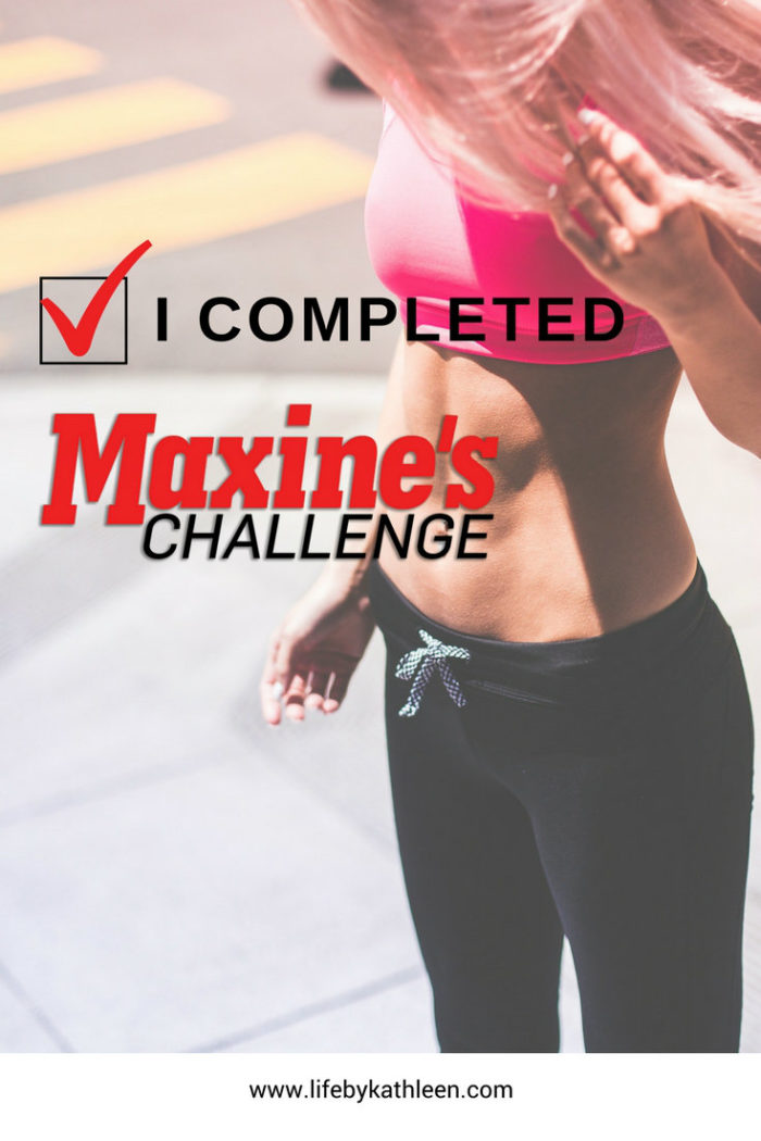 Maxine's Challenge Review - Life By Kathleen