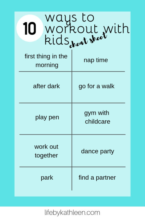 10 Ways to Workout With Kids - Life By Kathleen
