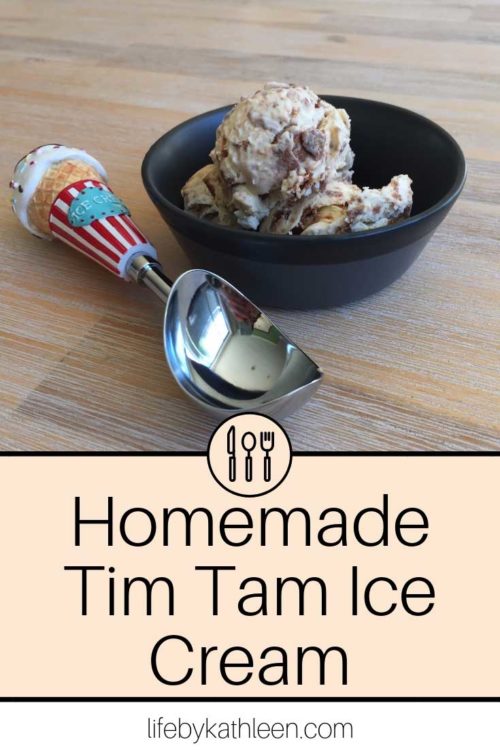 3 Ingredient Homemade Tim Tam Ice Cream - Life By Kathleen